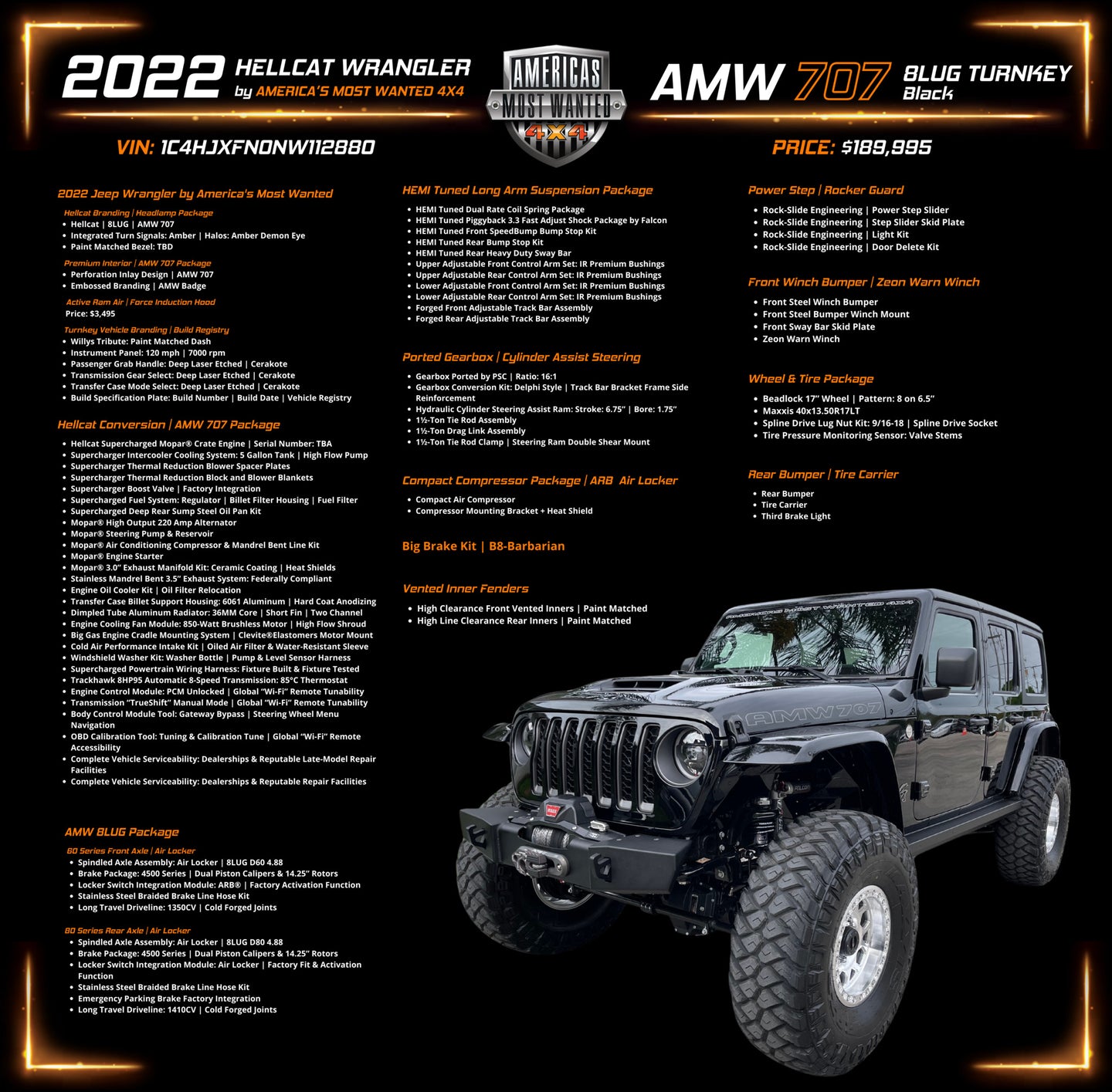 2022 Jeep Wrangler - HELLCAT | AMW 707 (SOLD) - America's Most Wanted 4x4